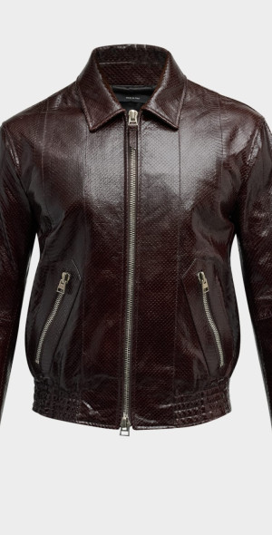 TOM FORD - Men's Python-Effect Leather Jacket