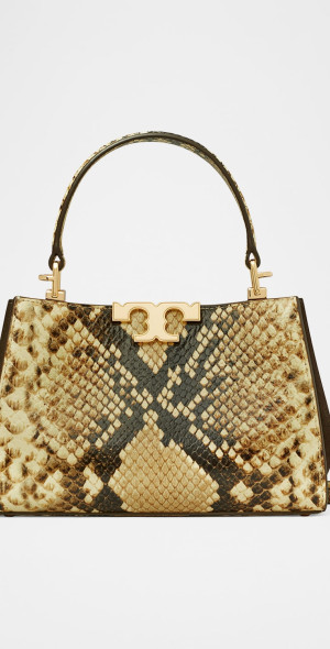 Tory Burch - Eleanor Mini Snake-Embossed Satchel Bag