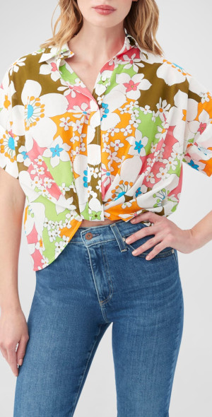 Trina Turk - Coty Floral-Print Cotton Voile Top