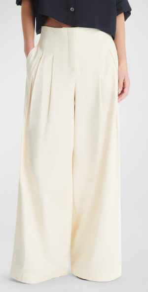 TWP - Drew Coated Linen-Blend Wide-Leg Pants