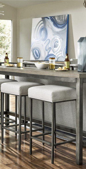 Universal Furniture - Healdsburg Console with 3 Stools