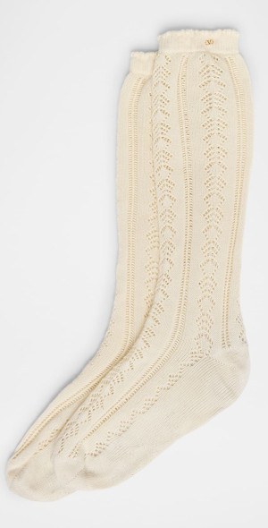 Valentino - Men's Cotton Eyelet Over-Calf Socks