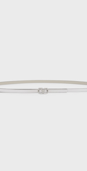 Valentino - V-Logo Reversible Leather Skinny Belt