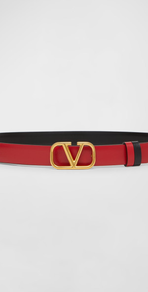 Valentino - V-Logo Signature Reversible Leather H20 Belt