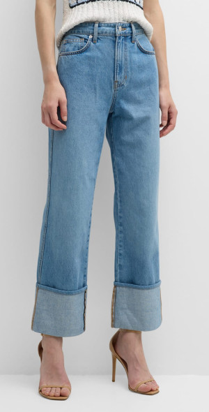 Veronica Beard - Dylan High Rise Straight Cuffed Jeans