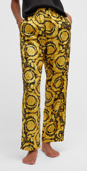 Versace - Barocco-Print Silk Pajama Pants