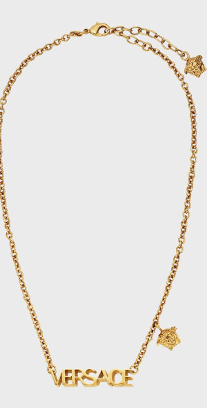 Versace - Logo Text Pendant Necklace