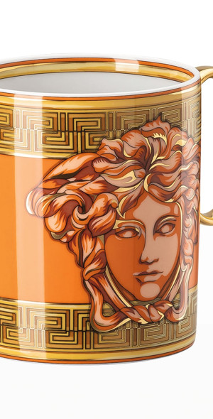 Versace - Medusa Amplified Orange Coin Mug With Handle