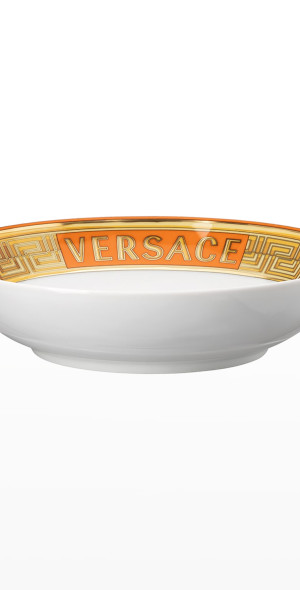 Versace - Medusa Amplified Orange Coin Rim Soup Bowl