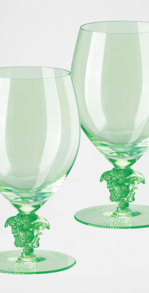 Versace - Medusa Lumiere 2 Short Stem Red Wine Glasses, Set Of Two