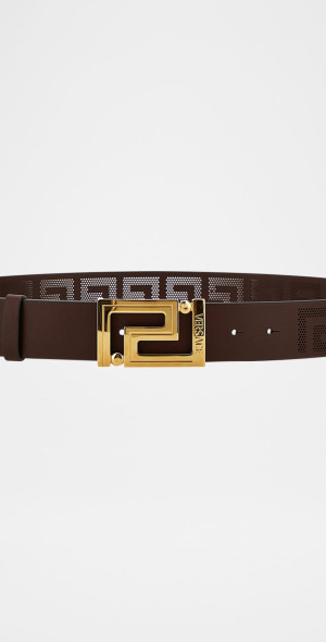 Versace - Men's Greek Key Leather Belt