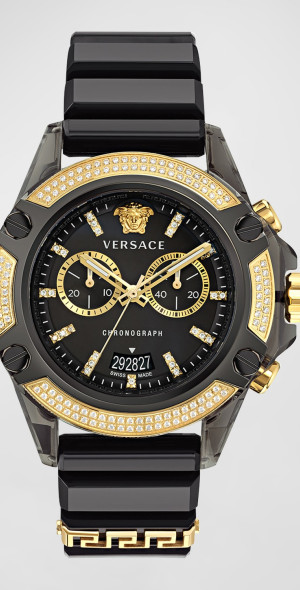 Versace - Men's Icon Active Chronograph Silicone Strap Watch with ...