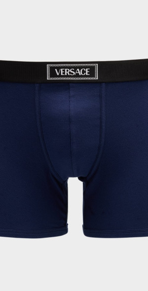 Versace - Men's Ribbed Cotton Logo Boxer Briefs
