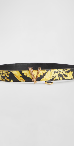 Versace - Virtus Barocco Leather Belt