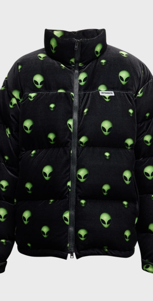 Vetements - Men's Velvet Alien Head Puffer Jacket