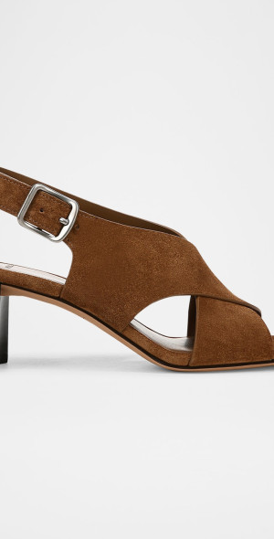 Vince - Omega Suede Crisscross Slingback Sandals
