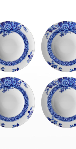 Vista Alegre - Blue Ming Soup Plates, Set of Four