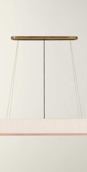 Visual Comfort Signature - Palati 72" 9-Light Linear Chandelier by Ian ...