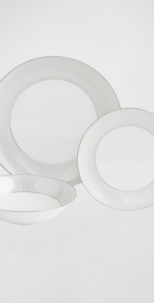 Wedgwood - 12-Piece Gio Platinum Dinnerware Set