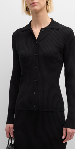Weekend Max Mara - Papiro Ribbed Button-Down Sweater