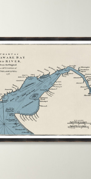 Wendover Art Group - Chart of Delaware Bay and River