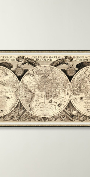 Wendover Art Group - Sepia World Map