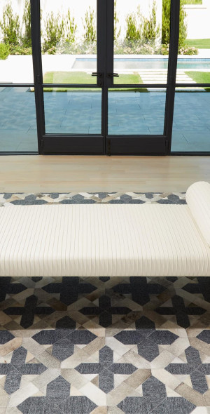 William D Scott - Cade Milk Leather Daybed