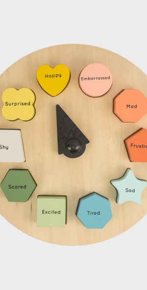 Wonder & Wise - Kid's Shapes of Emotions Wooden Block Set