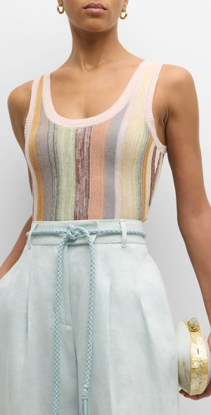 Zimmermann - Natura Striped Mouline Tank Top