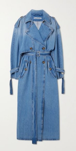 ACNE STUDIOS - Belted denim trench coat