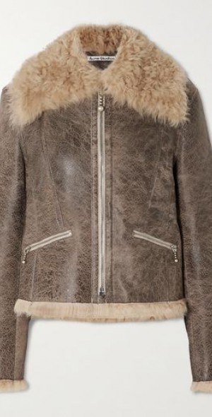 ACNE STUDIOS - Distressed shearling jacket