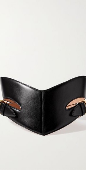 ALAÏA - Cutout leather waist belt