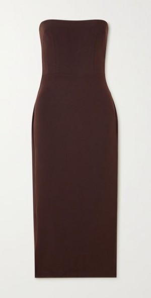 ALEX PERRY - Callan strapless stretch-crepe midi dress