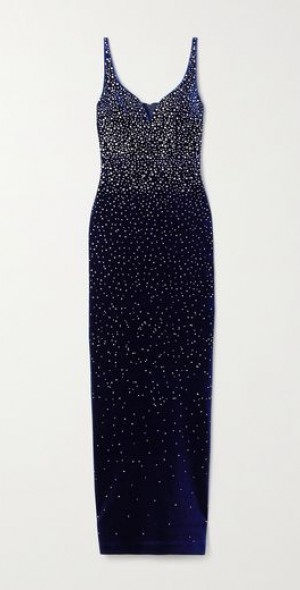 ALEX PERRY - Crystal-embellished velvet gown