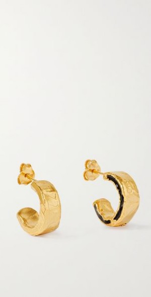 ALIGHIERI - Inkwell gold-plated hoop earrings