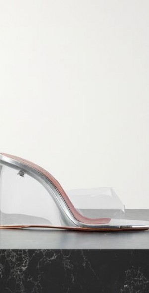 AMINA MUADDI - Lupita PVC wedge mules