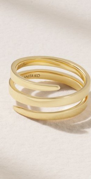 ANITA KO - Coil 18-karat gold pinky ring