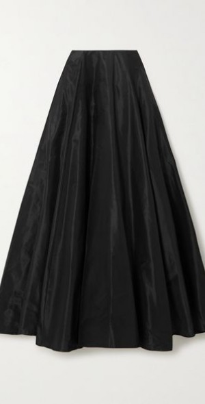 BALENCIAGA - Pleated silk-taffeta maxi skirt