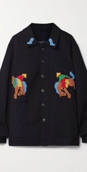 BODE - Rodeo Frank appliquéd wool jacket