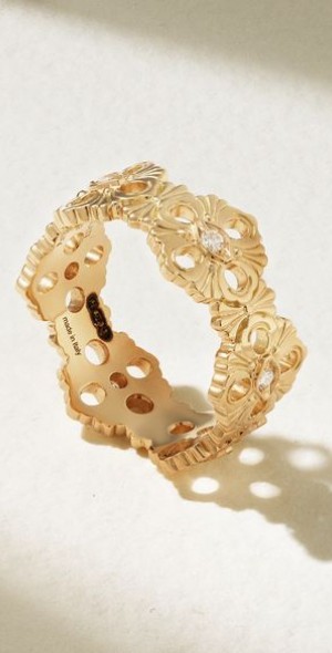 BUCCELLATI - Eternelle Opera 18-karat gold diamond ring