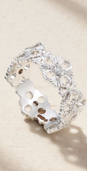 BUCCELLATI - Opera Eternelle 18-karat white gold diamond ring