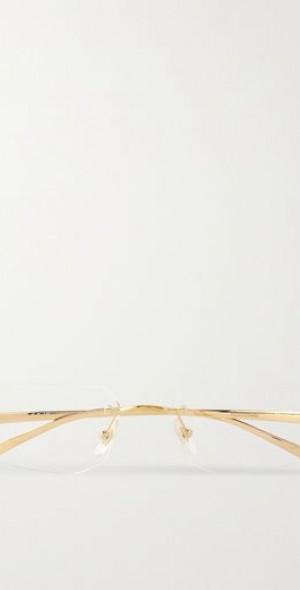 CARTIER EYEWEAR - Rimless rectangle-frame gold-tone optical glasses