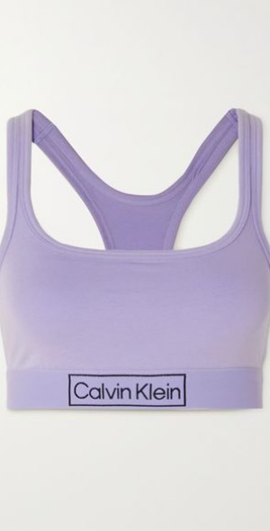 CK ONE - Reimagined Heritage stretch-cotton jersey soft-cup bra