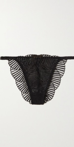 COCO DE MER - Athena embroidered tulle briefs