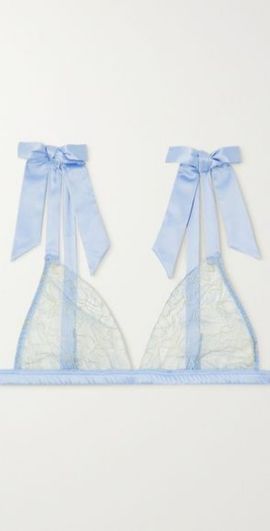 COCO DE MER - Corded Leavers lace-trimmed satin robe