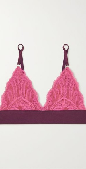 DORA LARSEN - + NET SUSTAIN Alba recycled-lace soft-cup triangle bra