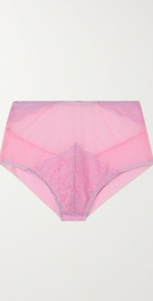 DORA LARSEN - Alice recycled-tulle and lace briefs