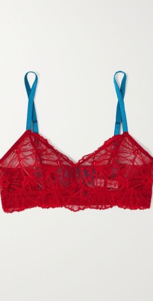 DORA LARSEN - Constance stretch recycled-lace soft-cup bra
