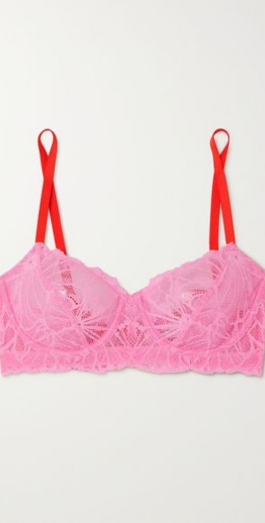 DORA LARSEN - Vita recycled-lace underwired bra