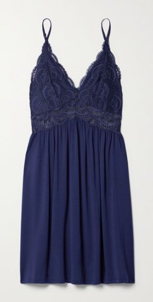 EBERJEY - Mariana lace-trimmed stretch-TENCEL Modal chemise